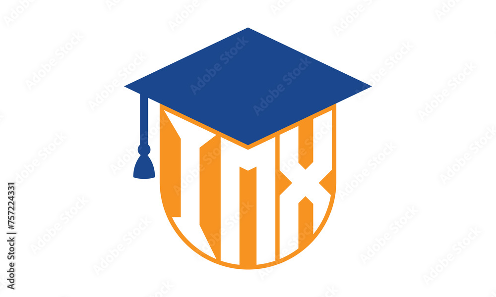 Vector de Stock IMX initial letter academic logo design vector template ...
