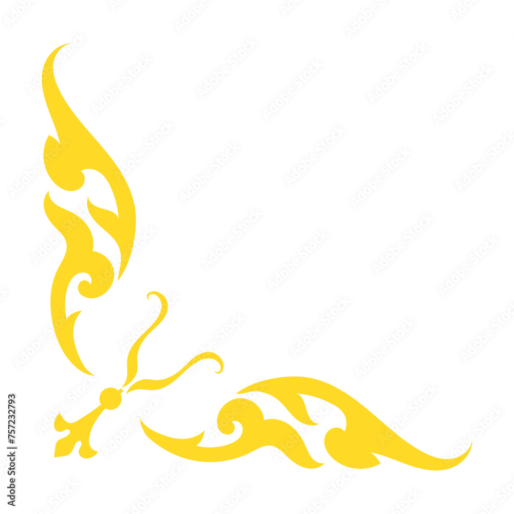 Gold Corner Frame Border Stock Vector | Adobe Stock