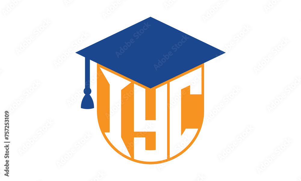 IYC initial letter academic logo design vector template. school college ...