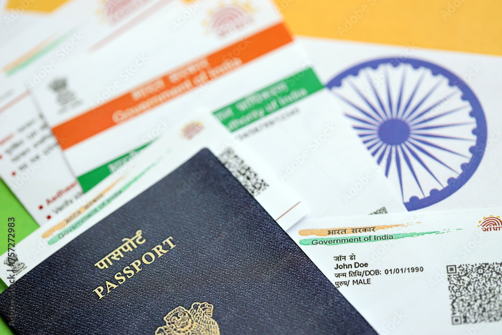 Indian Aadhaar card from Unique Identification Authority of India and ...