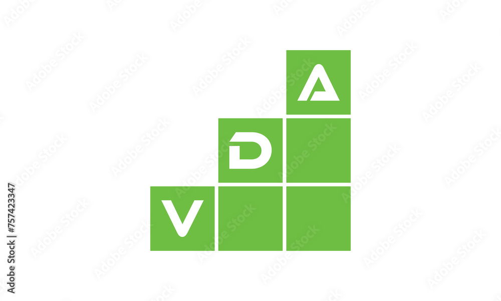 VDA initial letter financial logo design vector template. economics ...