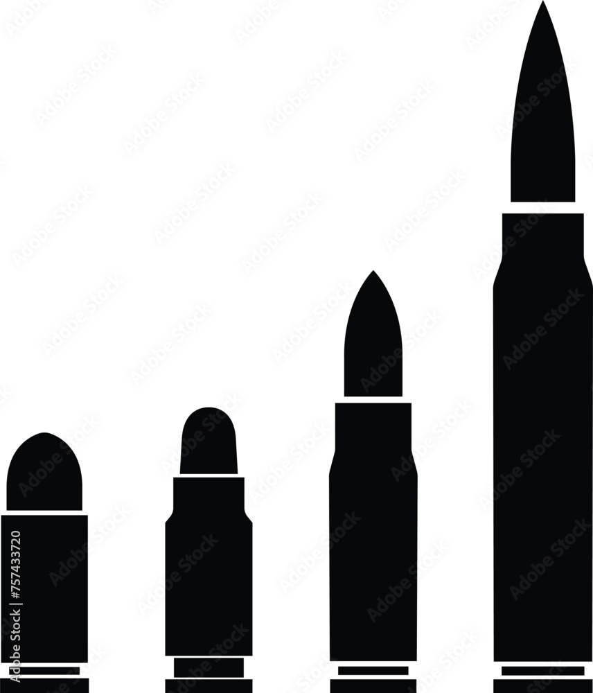 Vektor bullets set in vintage monochrome style. Design element for logo ...