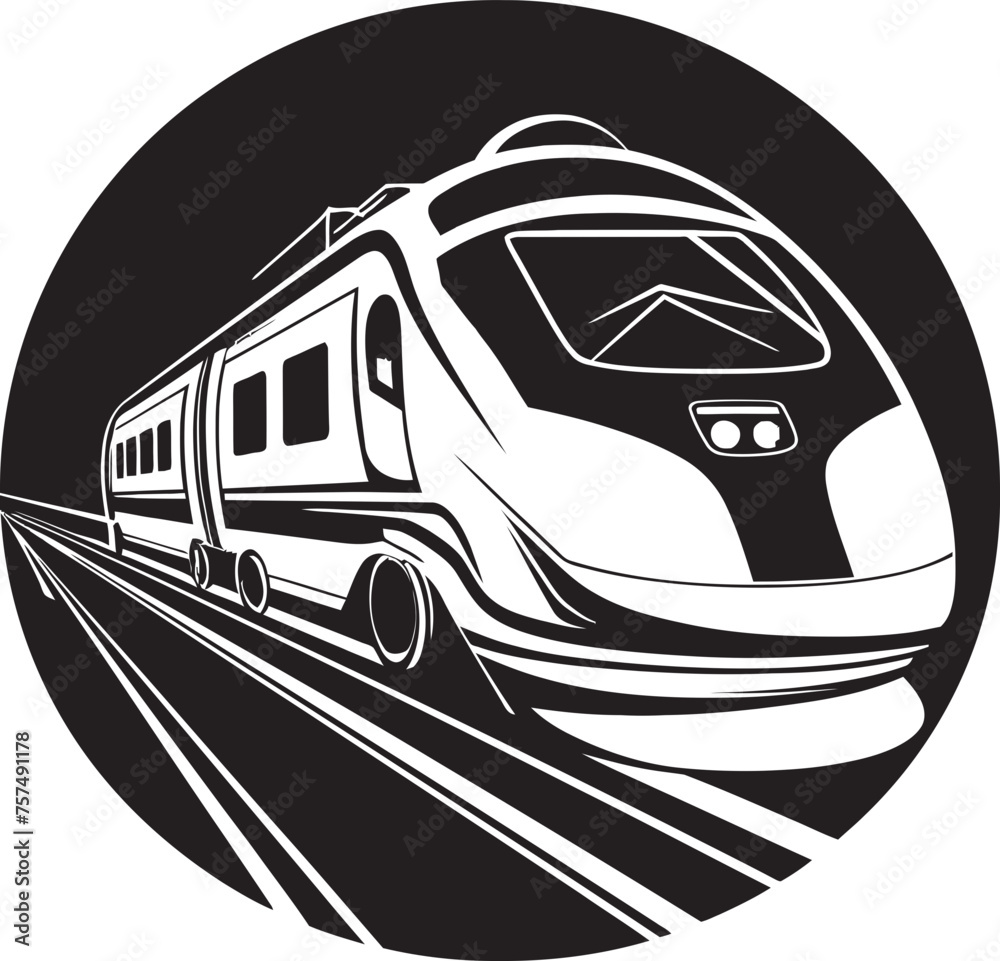 Turbo Thrust Dynamic Black Logo with Bullet Train Rapid Ripple Iconic ...