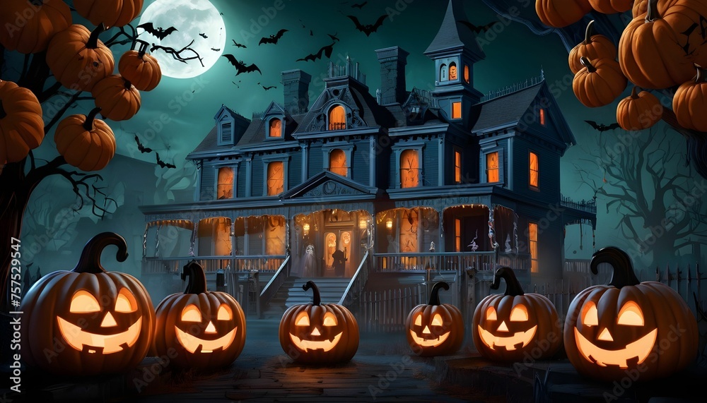 Spooky Halloween: Haunted House Adventures with Demons, Pumpkins, and ...