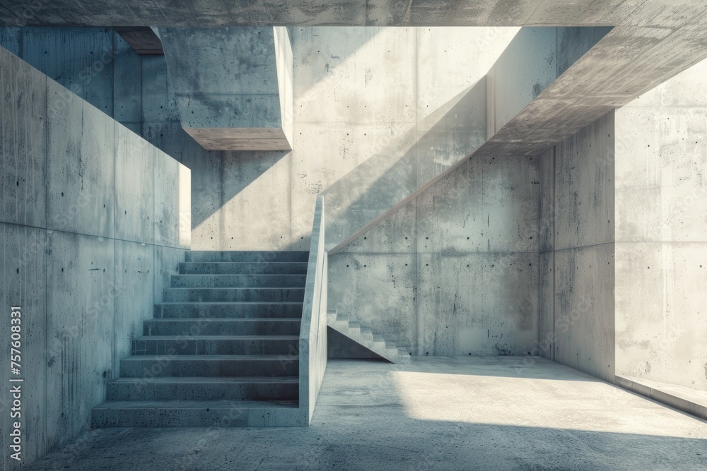 Contemporary art gallery minimalist concrete architecture open spaces for immersive art ...