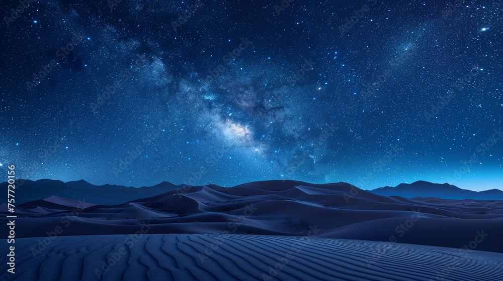 Sapphire star desert with a night sky so clear the stars look like ...