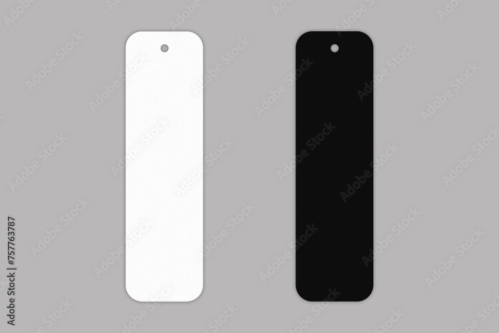 Ilustración de Stock Empty Blank black and white bookmark mockup ...