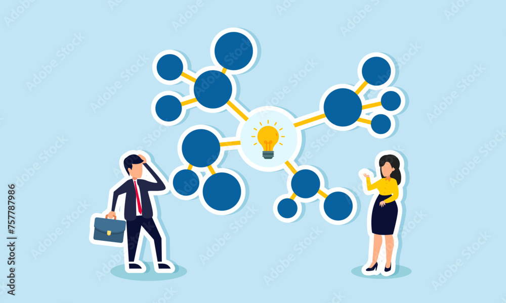 Vector de Stock Using mind map diagrams for idea exploration, planning ...