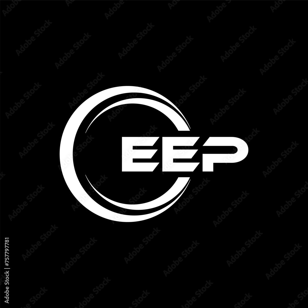 EEP letter logo design in illustration. Vector logo, calligraphy ...