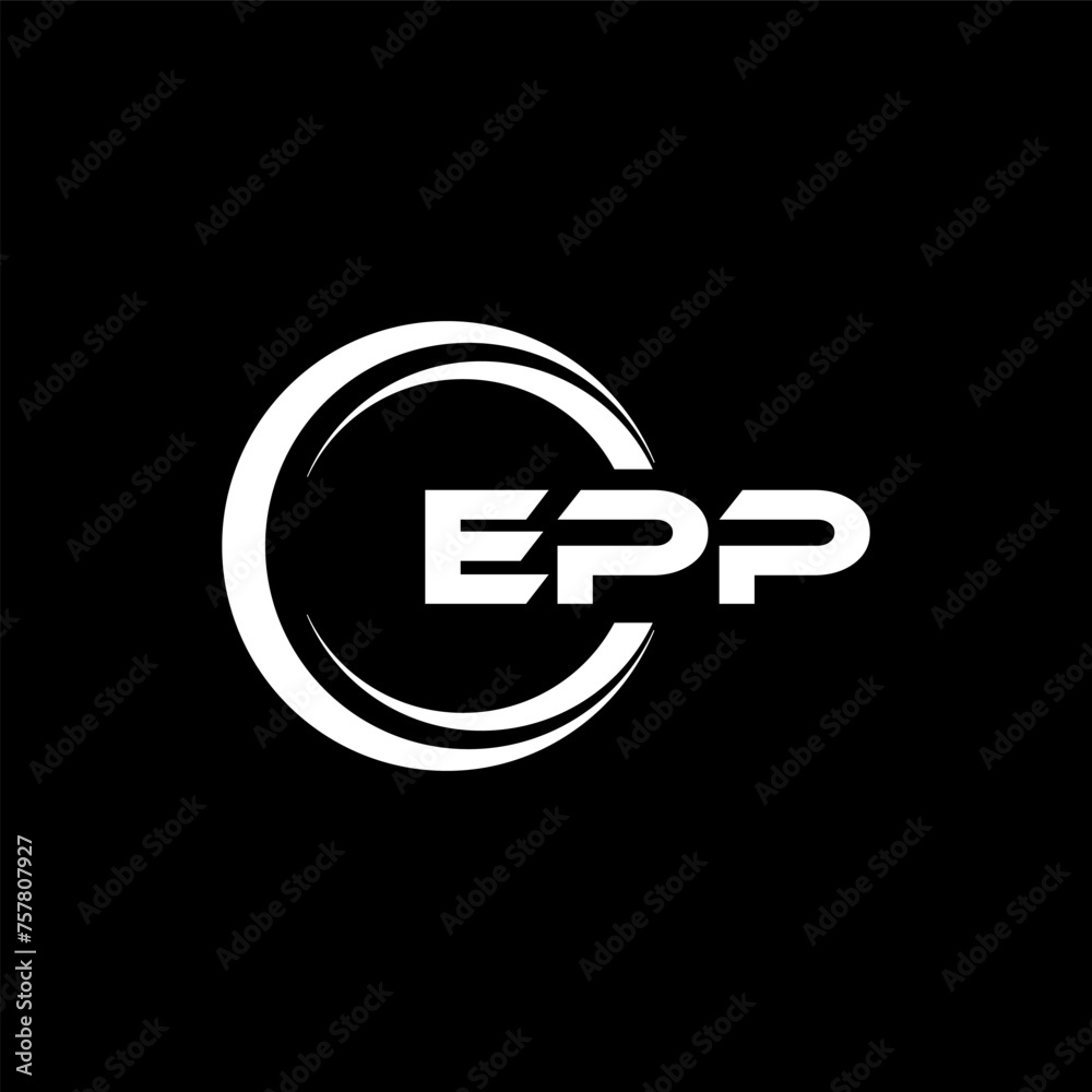 EPP letter logo design in illustration. Vector logo, calligraphy ...