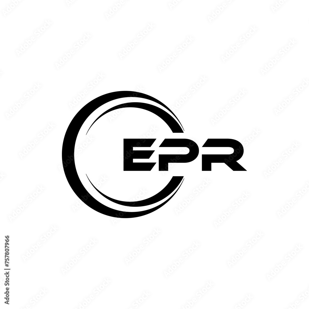 EPR letter logo design in illustration. Vector logo, calligraphy ...
