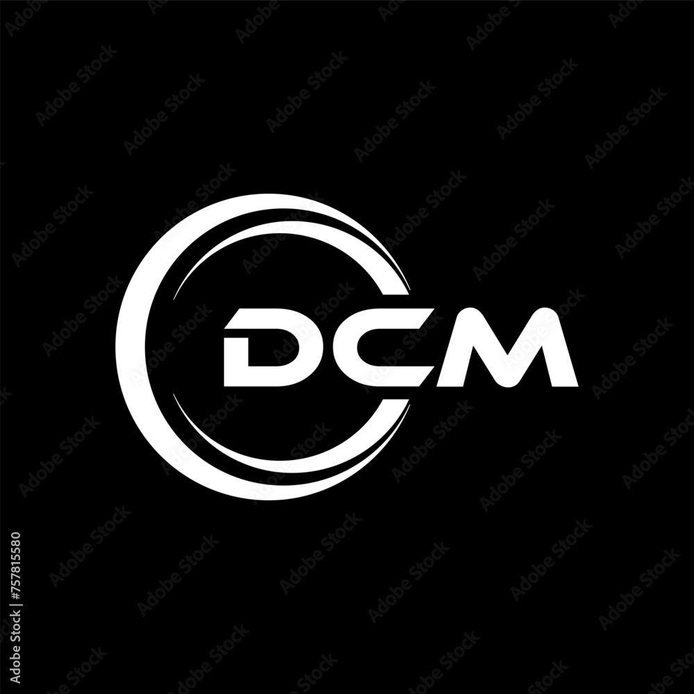 DCM letter logo design in illustration. Vector logo, calligraphy ...