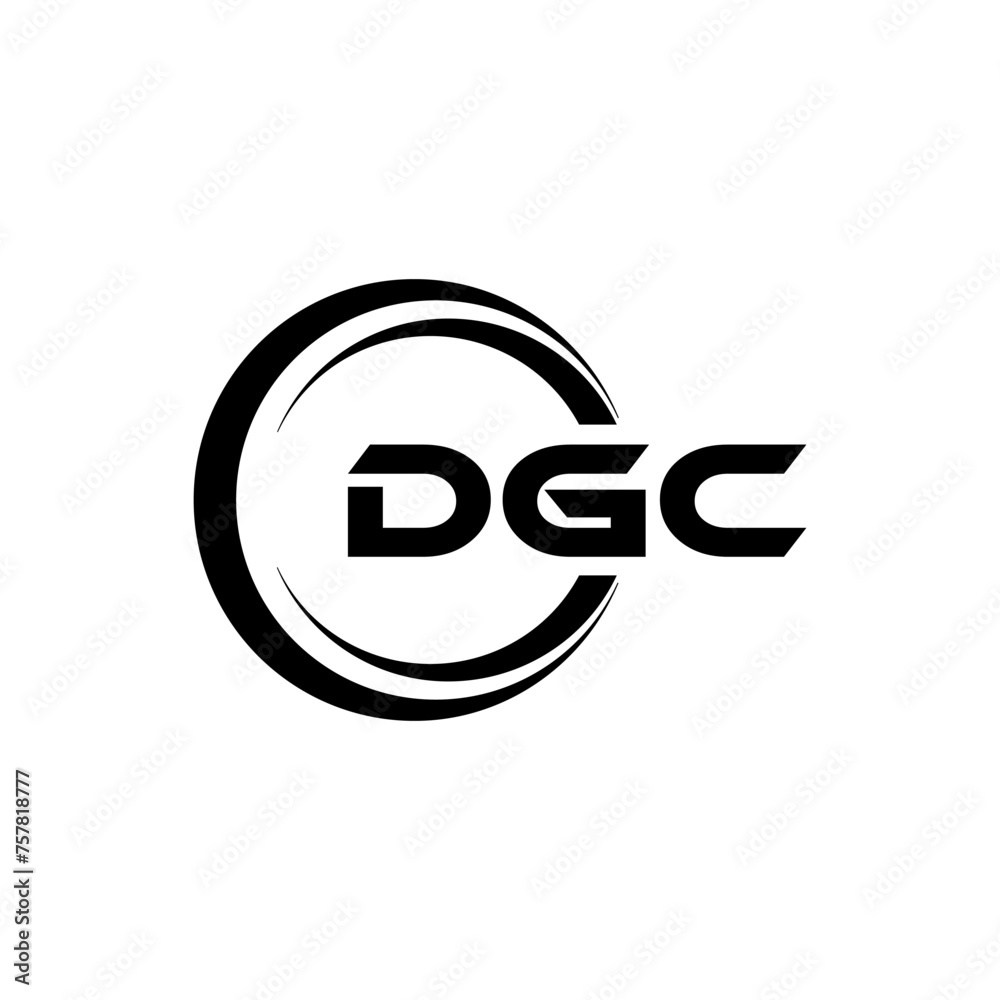 DGC letter logo design in illustration. Vector logo, calligraphy ...
