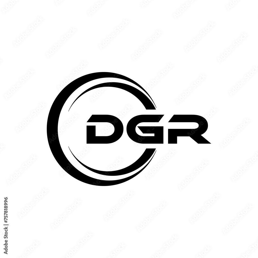 DGR letter logo design in illustration. Vector logo, calligraphy ...