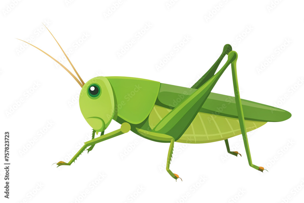 cartoon grasshopper on a transparent background Stock Illustration ...