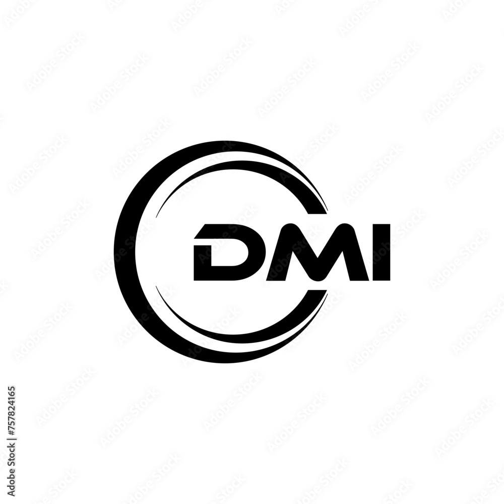 DMI letter logo design in illustration. Vector logo, calligraphy ...
