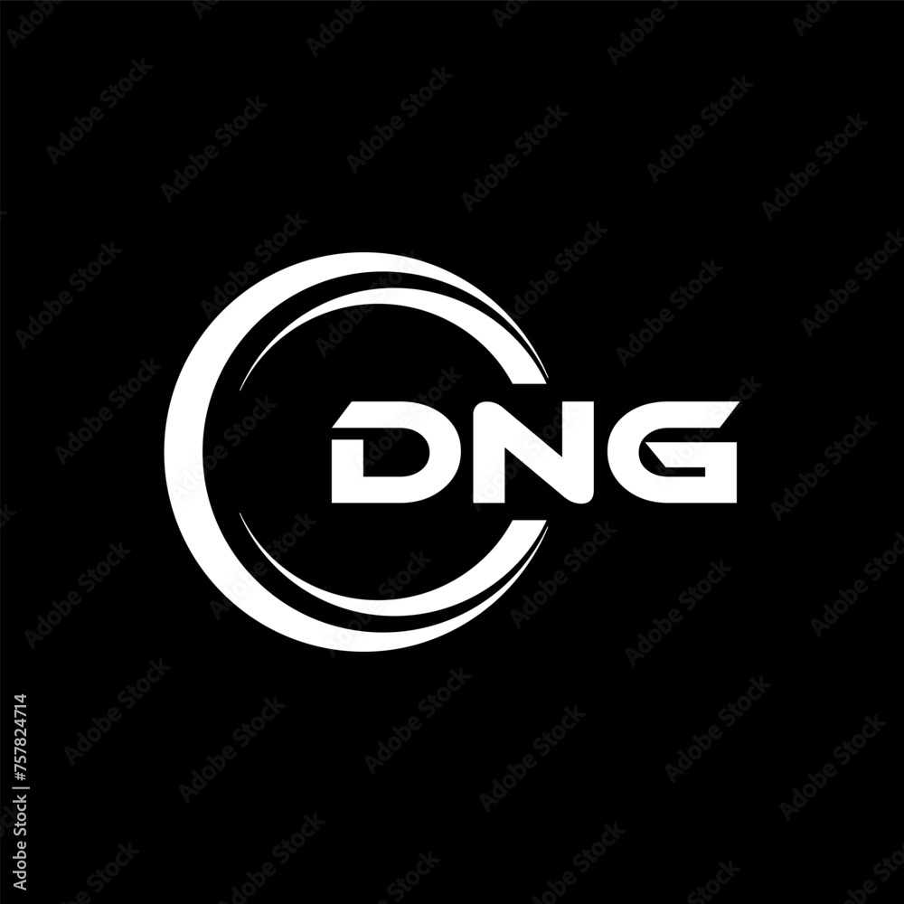 DNG letter logo design in illustration. Vector logo, calligraphy ...