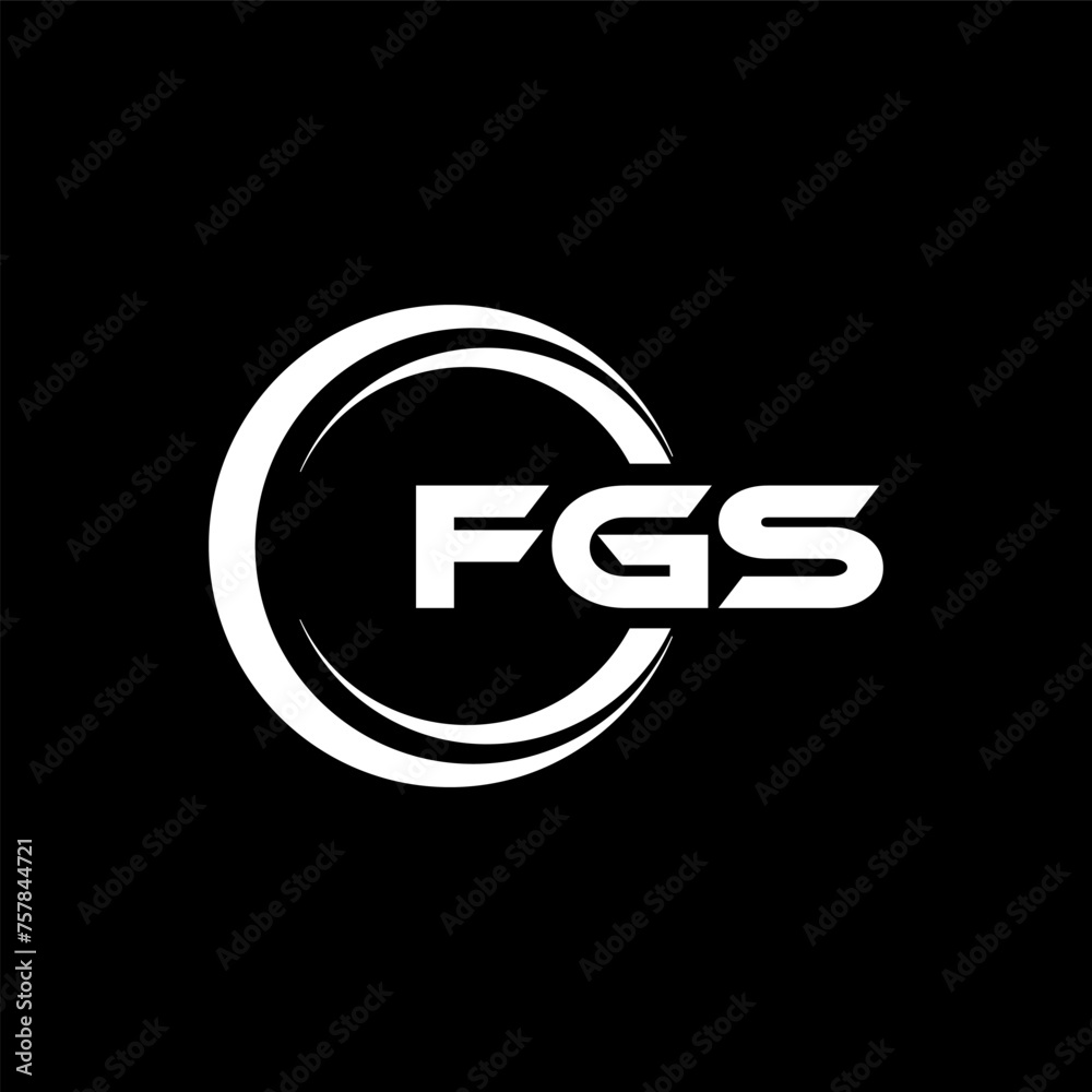 FGS letter logo design in illustration. Vector logo, calligraphy designs for logo, Poster ...