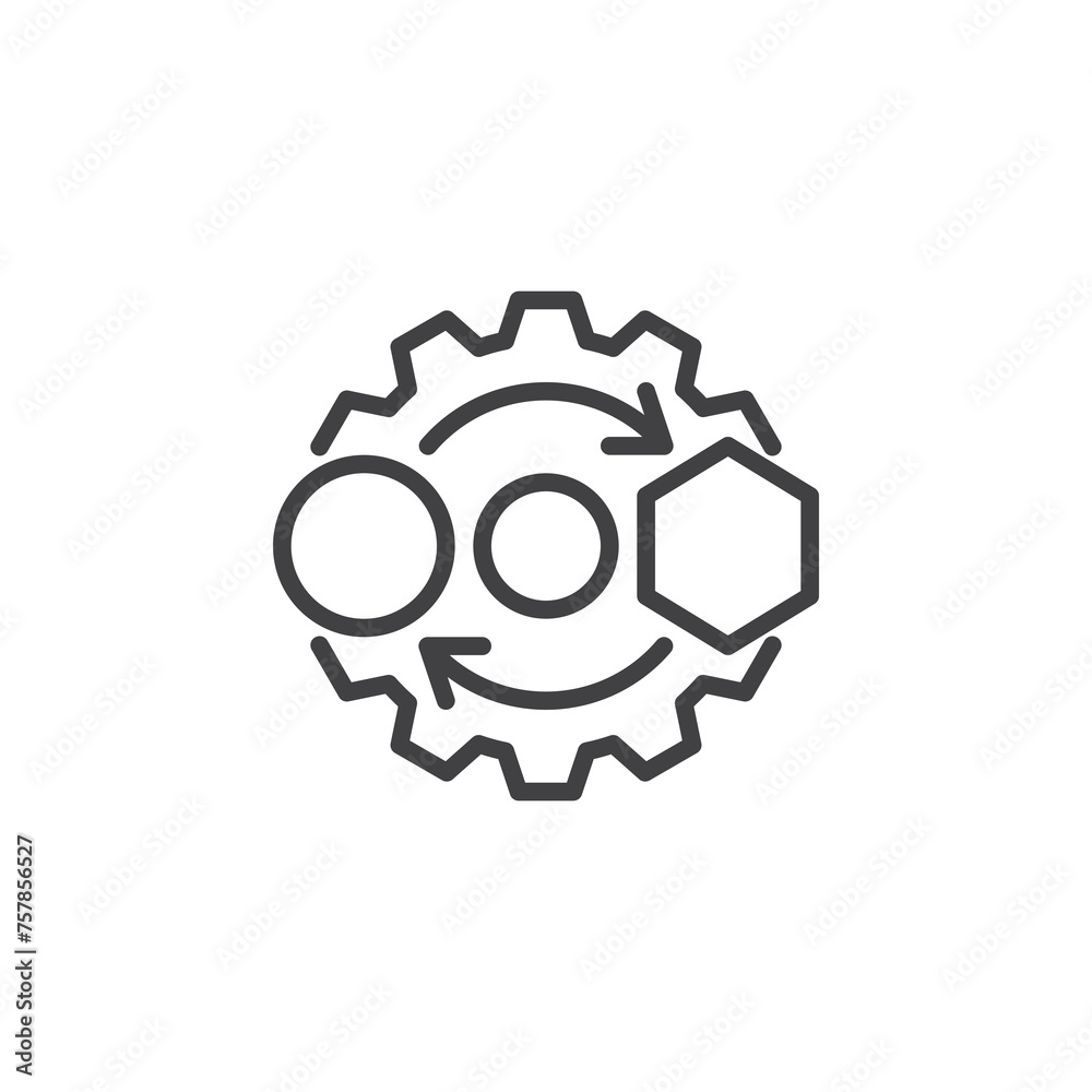 Adaptability and flexibility line icon Stock Vector | Adobe Stock
