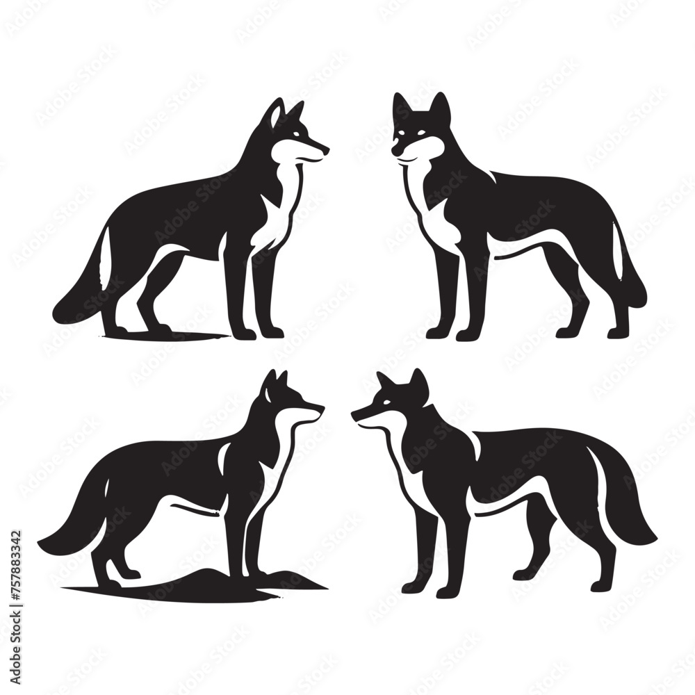 Dingo Silhouette Vector: Dynamic Designs for Wildlife Enthusiasts and ...