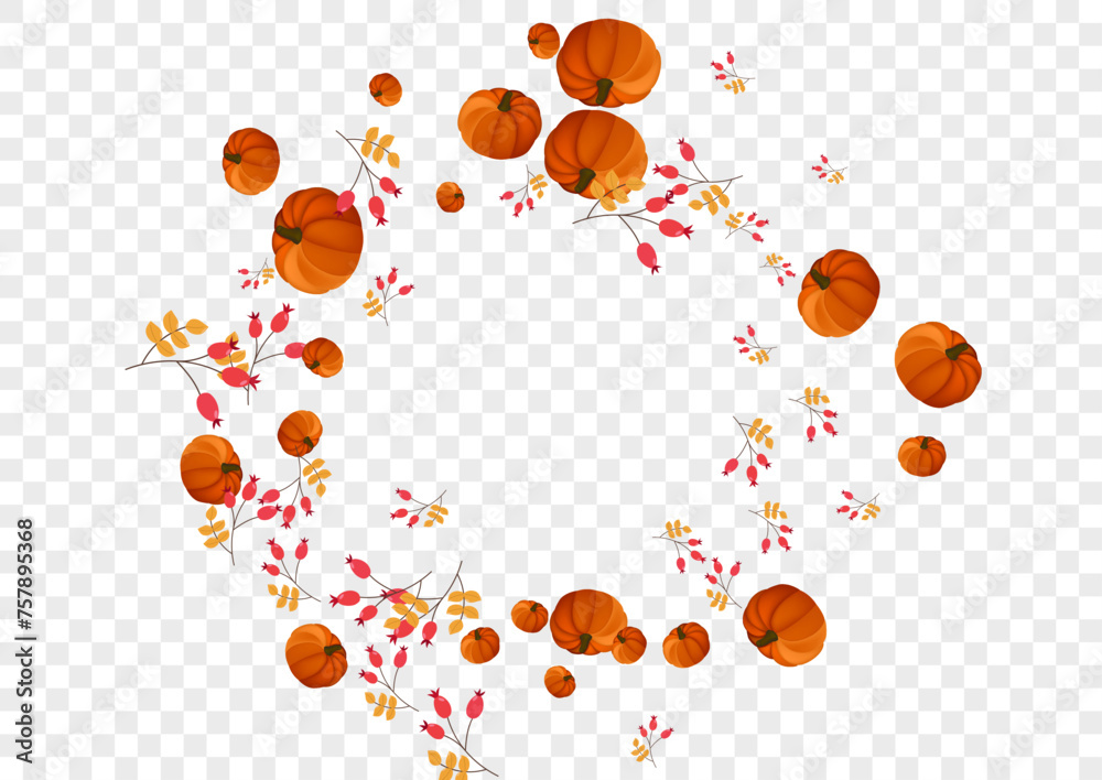 Colorful Leaf Background Transparent Vector. Gold Print Banner ...