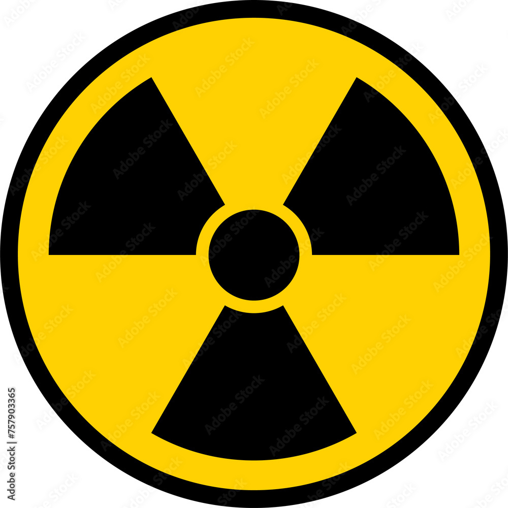 Ilustración de Stock round radioactive hazard icon in PNG format ...