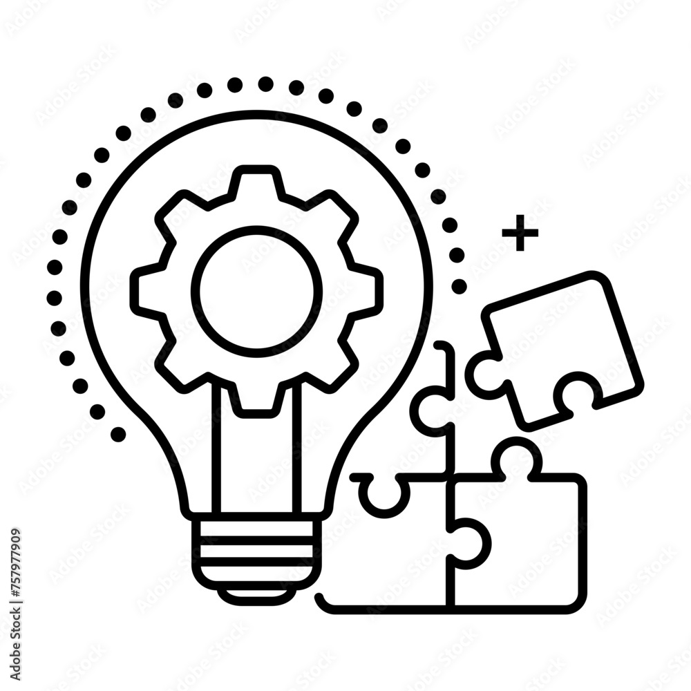 Exploring developing unconventional solutions concept, Creative Problem Solving vector design ...