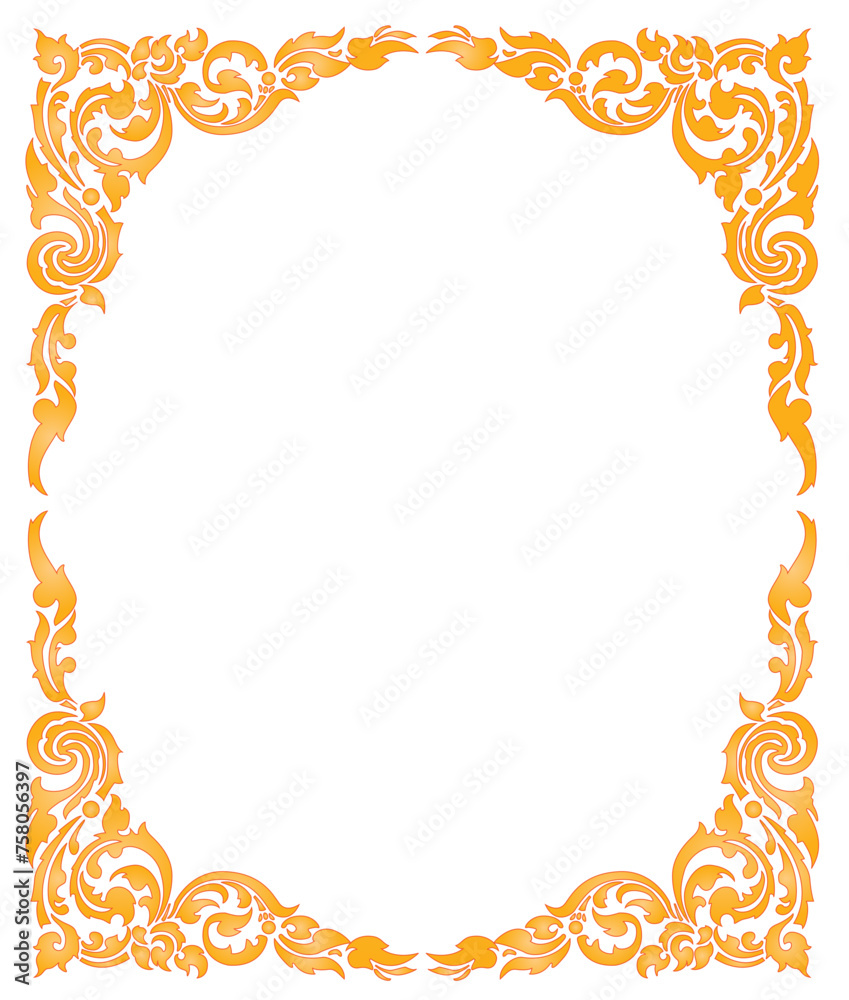 kbach khmer frame with fire Stock Vector | Adobe Stock