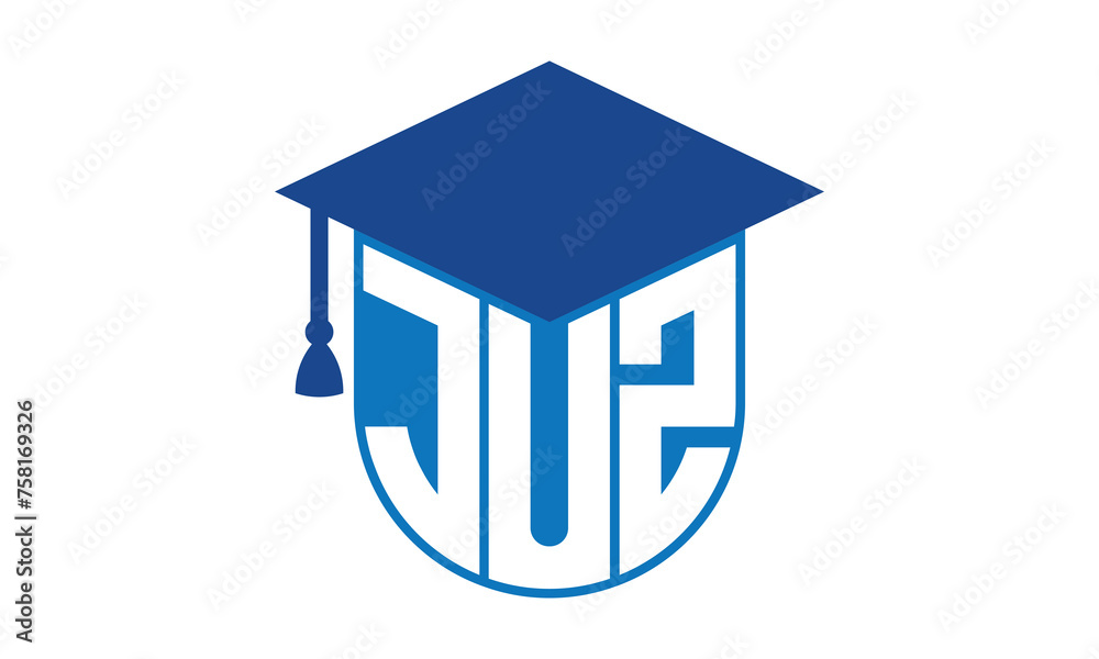 JUZ initial letter academic logo design vector template. school college ...