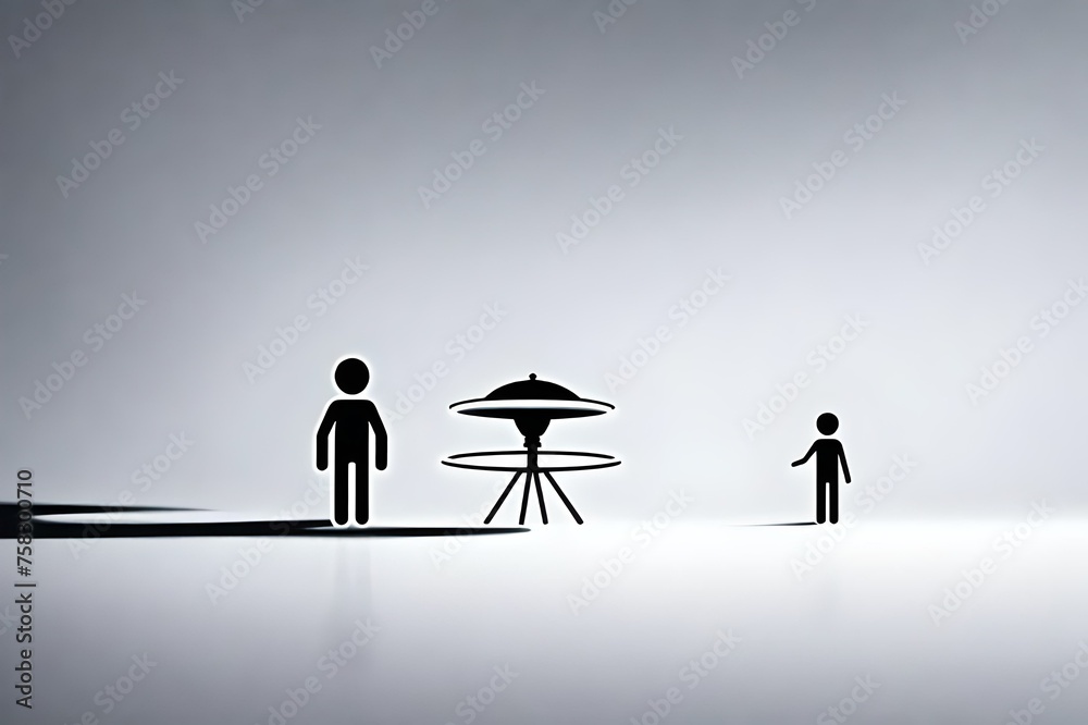 A UFO emits a stick figure with the label "Alien Abduction in progress ...