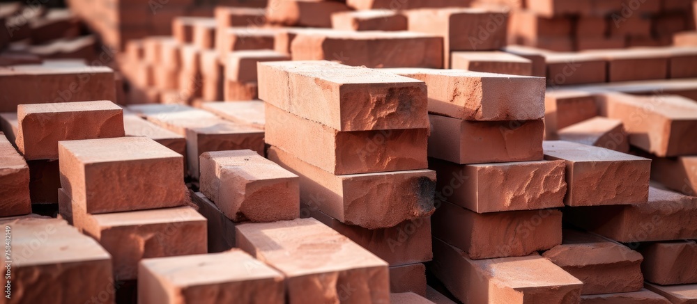 Stacks of hardwood blocks make an excellent building material for ...