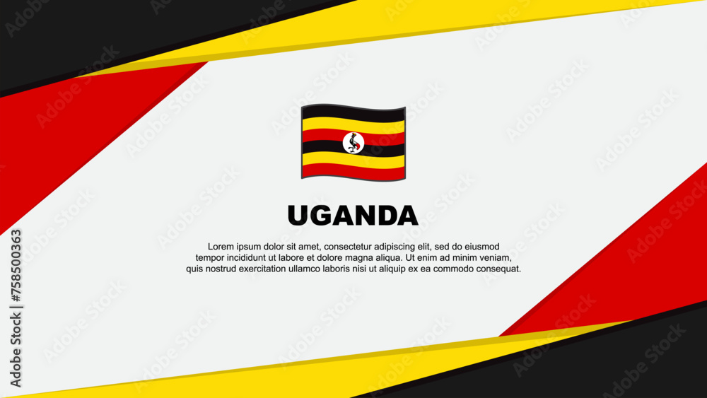 Uganda Flag Abstract Background Design Template. Uganda Independence ...