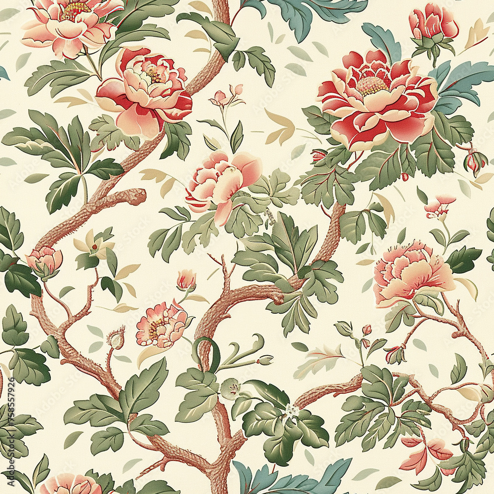 Chintz Seamless Patterns Stock Illustration | Adobe Stock