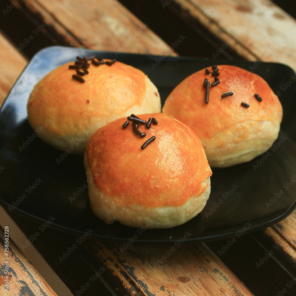 Pisang Bolen, a typical Indonesian snack made from crispy pastry shells ...