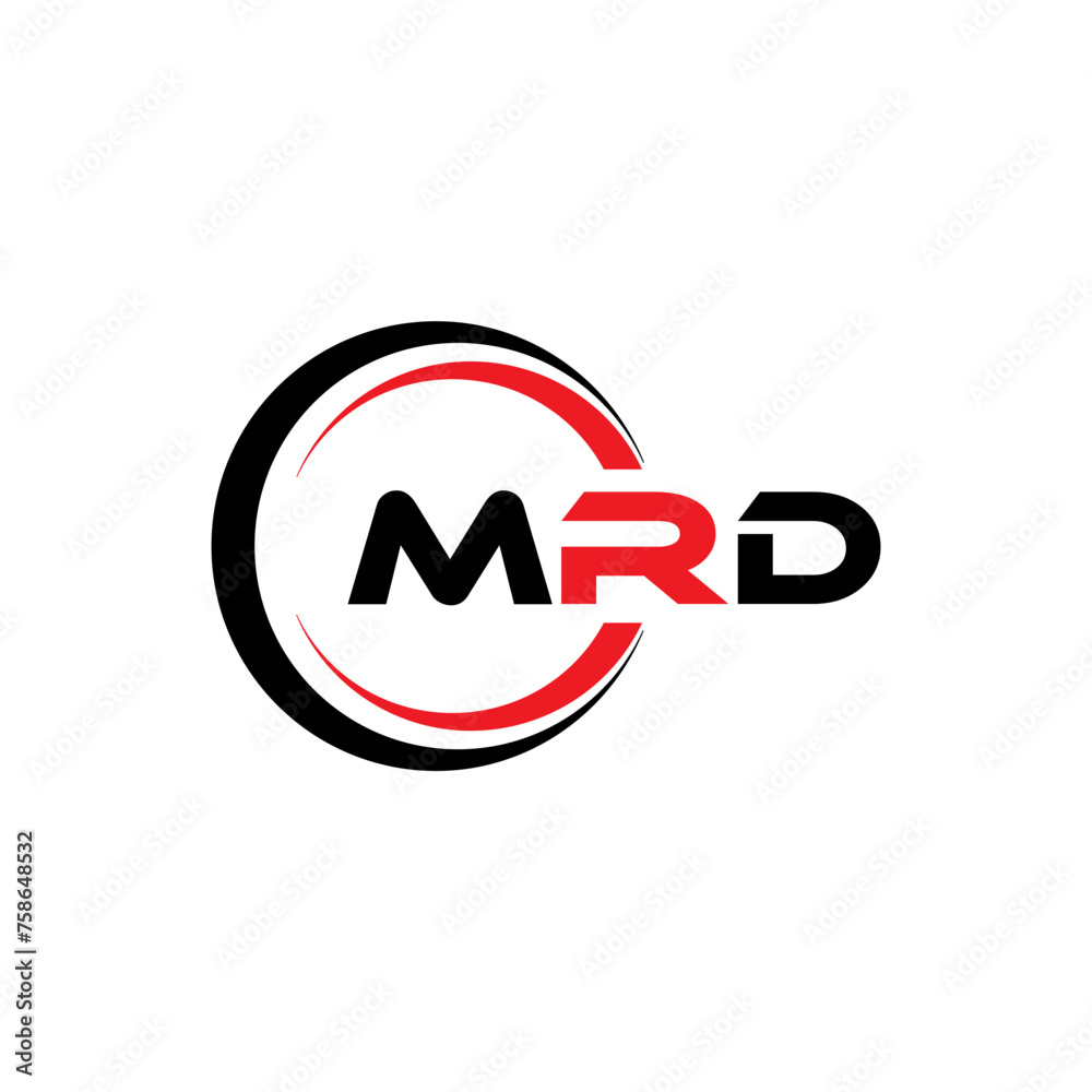 MRD letter logo design with white background in illustrator, cube logo ...