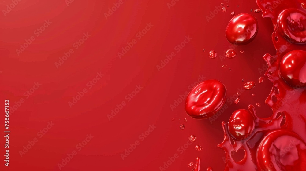 Blood cell red 3d background vein flow platelet wave cancer medicine ...