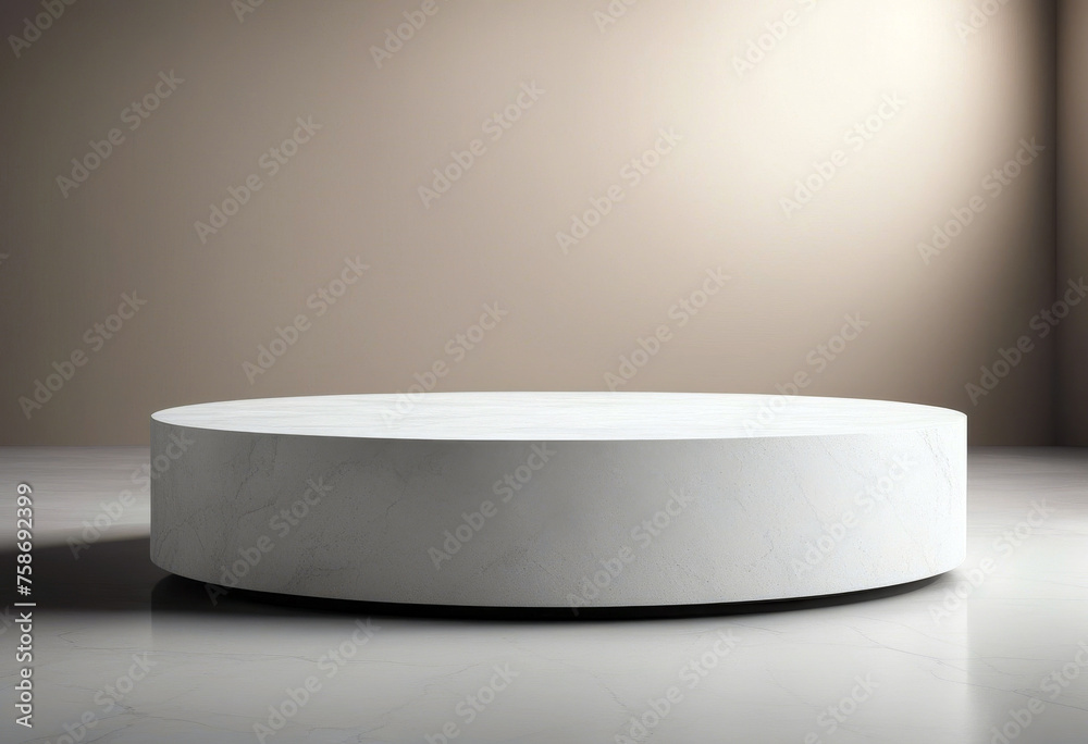 Cylinder stone isolated podium 3d splay Product step textured One ...