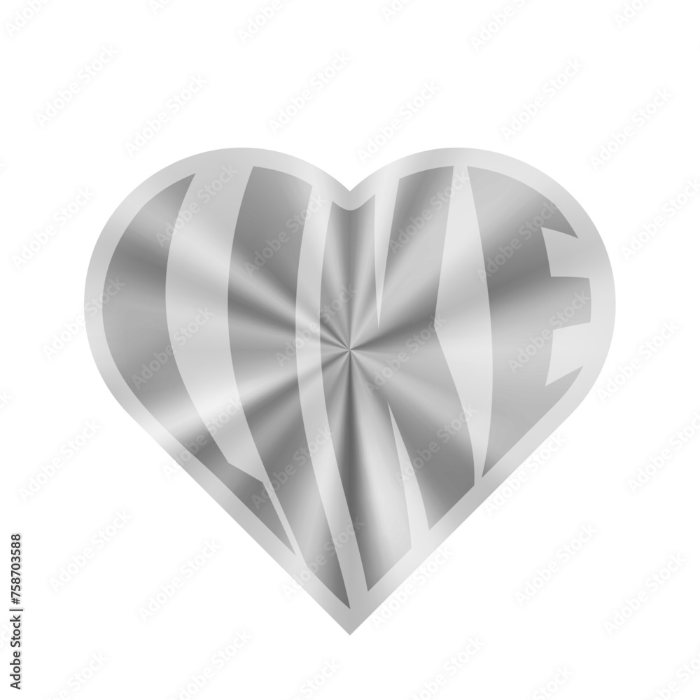 Silver metal sticker as seal, star icon for badges, labels, and tags ...