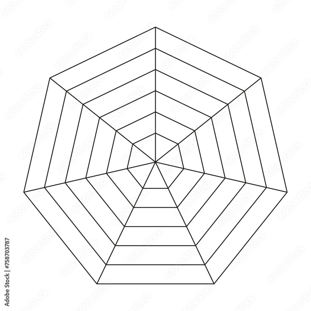 Pentagon and hexagon chart , for 5 point radar or spider diagrams. for ...