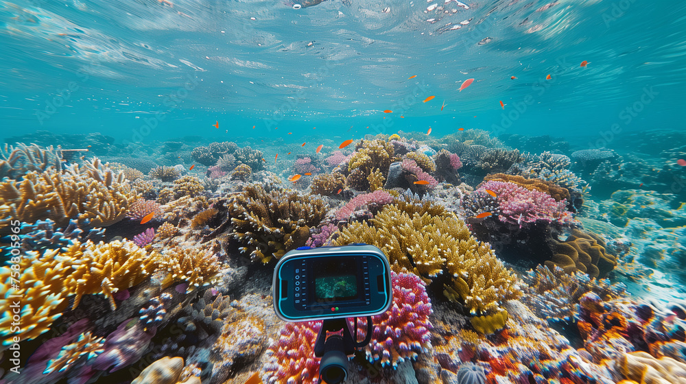 underwater photography of coral reefs with fish and fauna Stock Photo ...