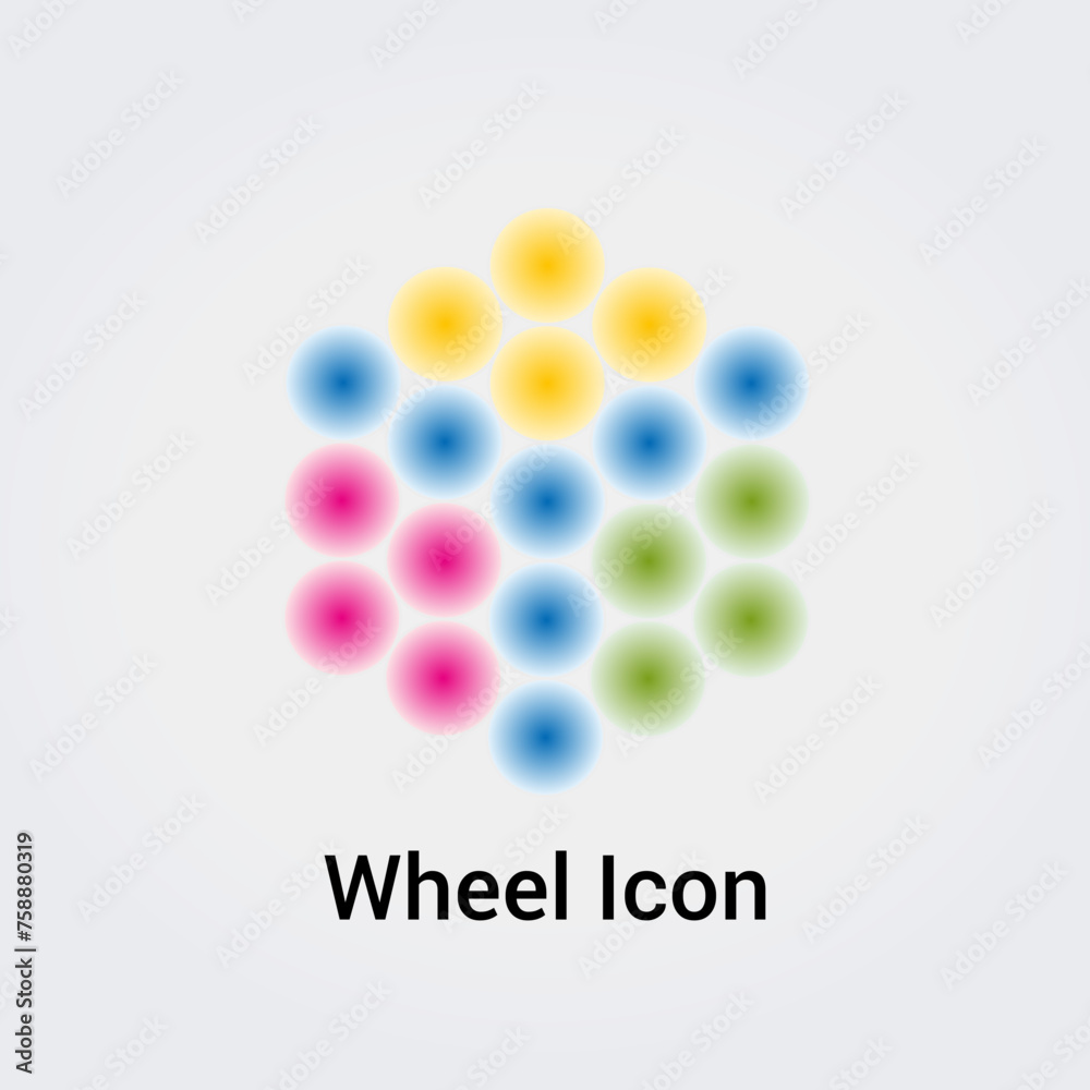 Icône de la roue Fleur de vie Destin Logo Dharma Chakra Symbole Cercle ...