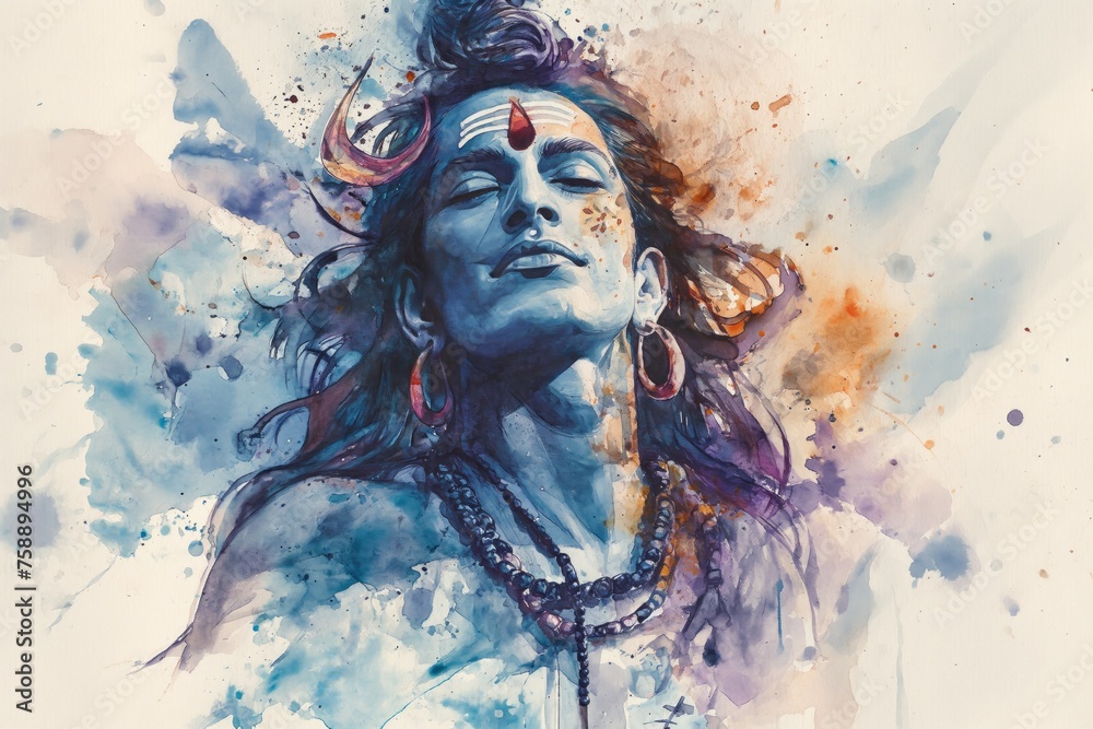 The Hindu Lord Shiva closed his eyes, arriving in a divine state of ...