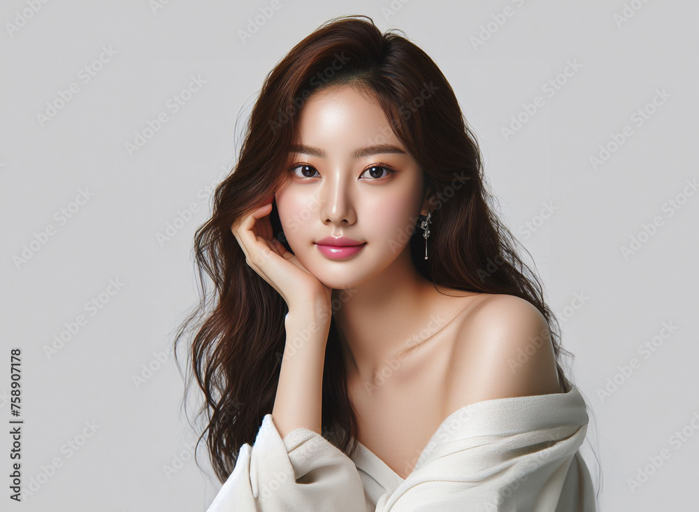 pretty young asian woman beautiful model profile photoshoot korean ...