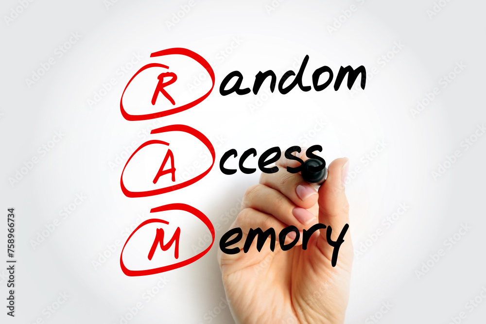 RAM Random Access Memory - form of computer memory that can be read and ...