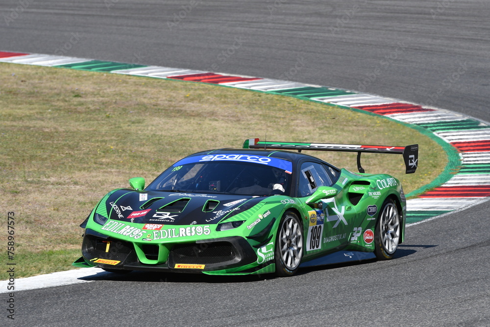Scarperia, 29 September 2023: Ferrari 488 of team Double TT Racing ...