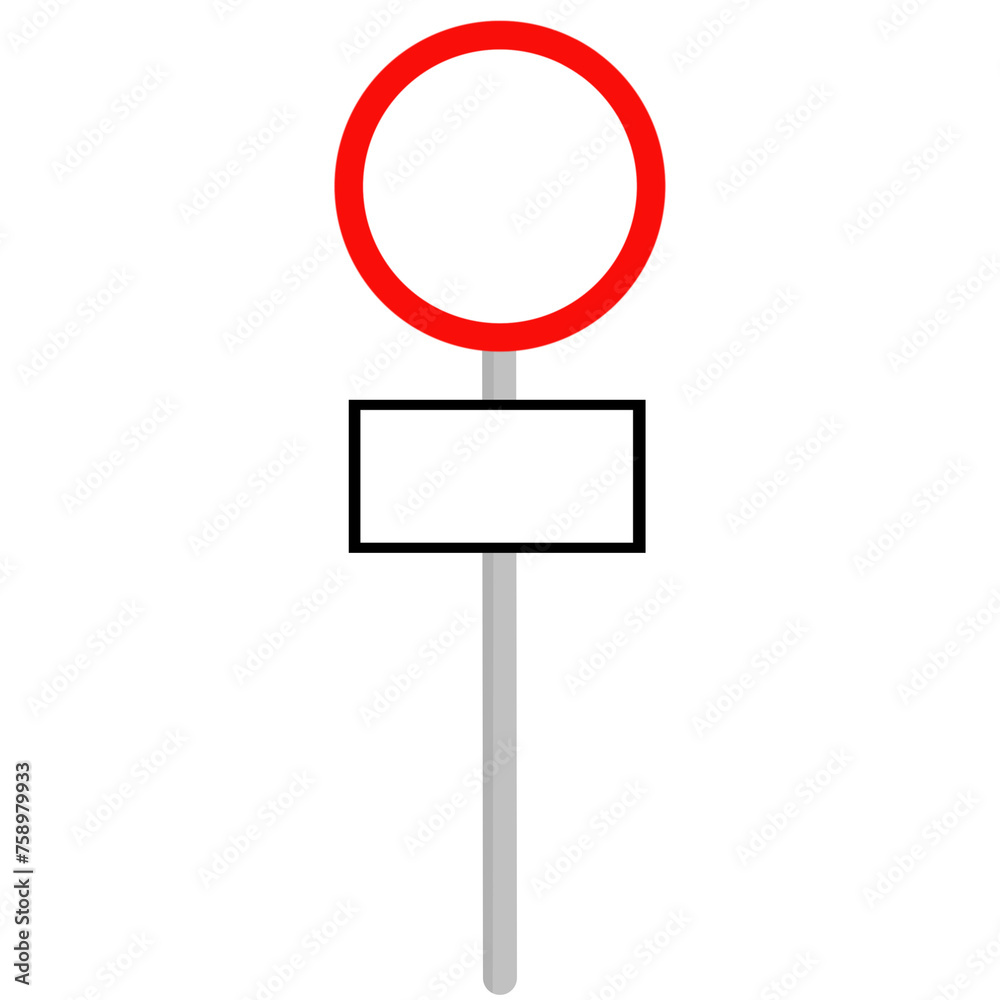 Empty traffic signs, set of warning, mandatory, prohibition and ...