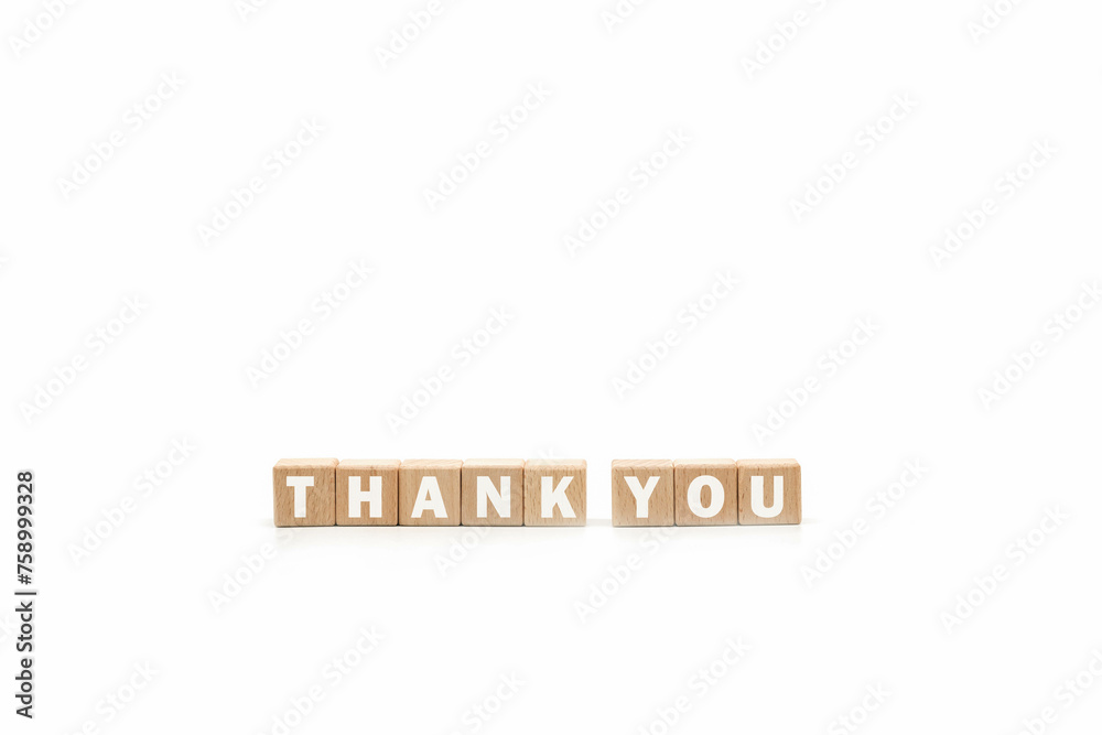 Wooden block showing thank you message Idea for writing a ...