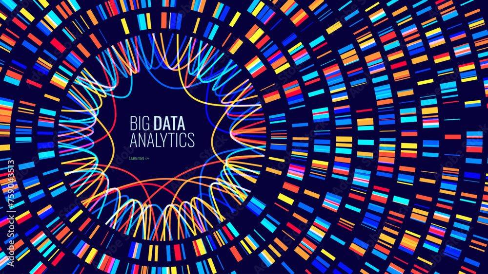 Image vectorielle Stock Circular Big Data Graph. DNA Test Infographic ...
