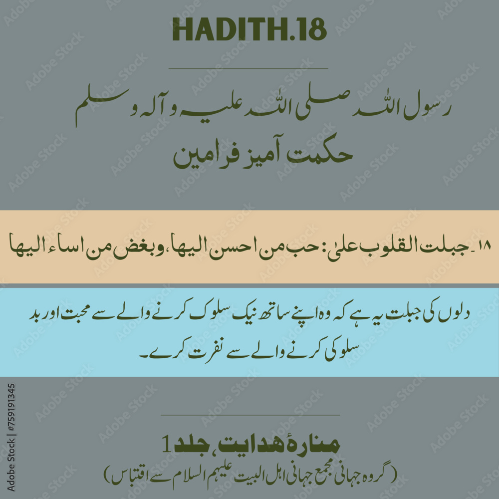 Beautiful hadith of the Prophet Muhammad .Farman e Rasool ALLAH S.A.W.W. Hadees-e- Rasool (PBUH ...