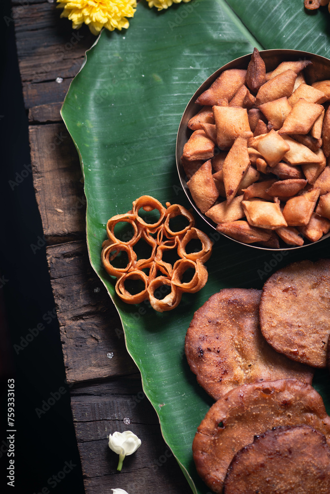 Deep fried rice jaggery pancakes Stock Photo | Adobe Stock